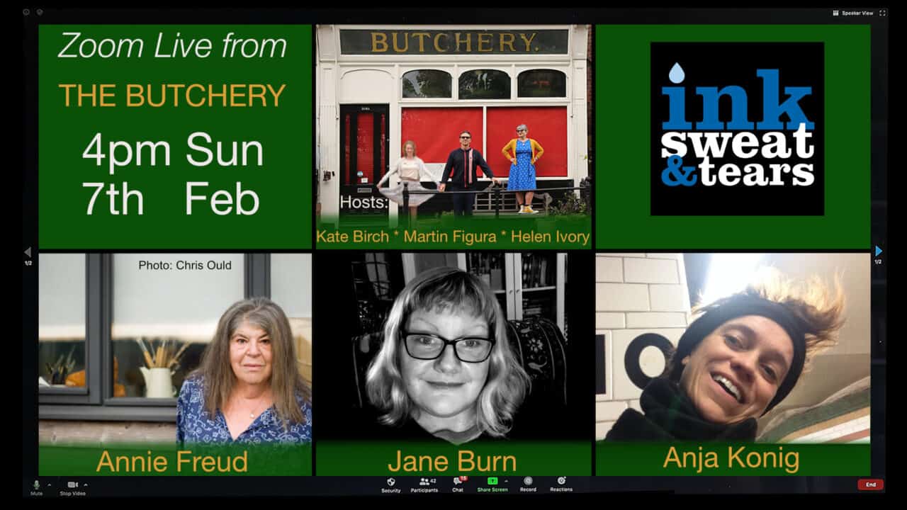 Annie Freud, Jane Burn, Anja Konig – Live Zoom Reading | Ink Sweat and ...